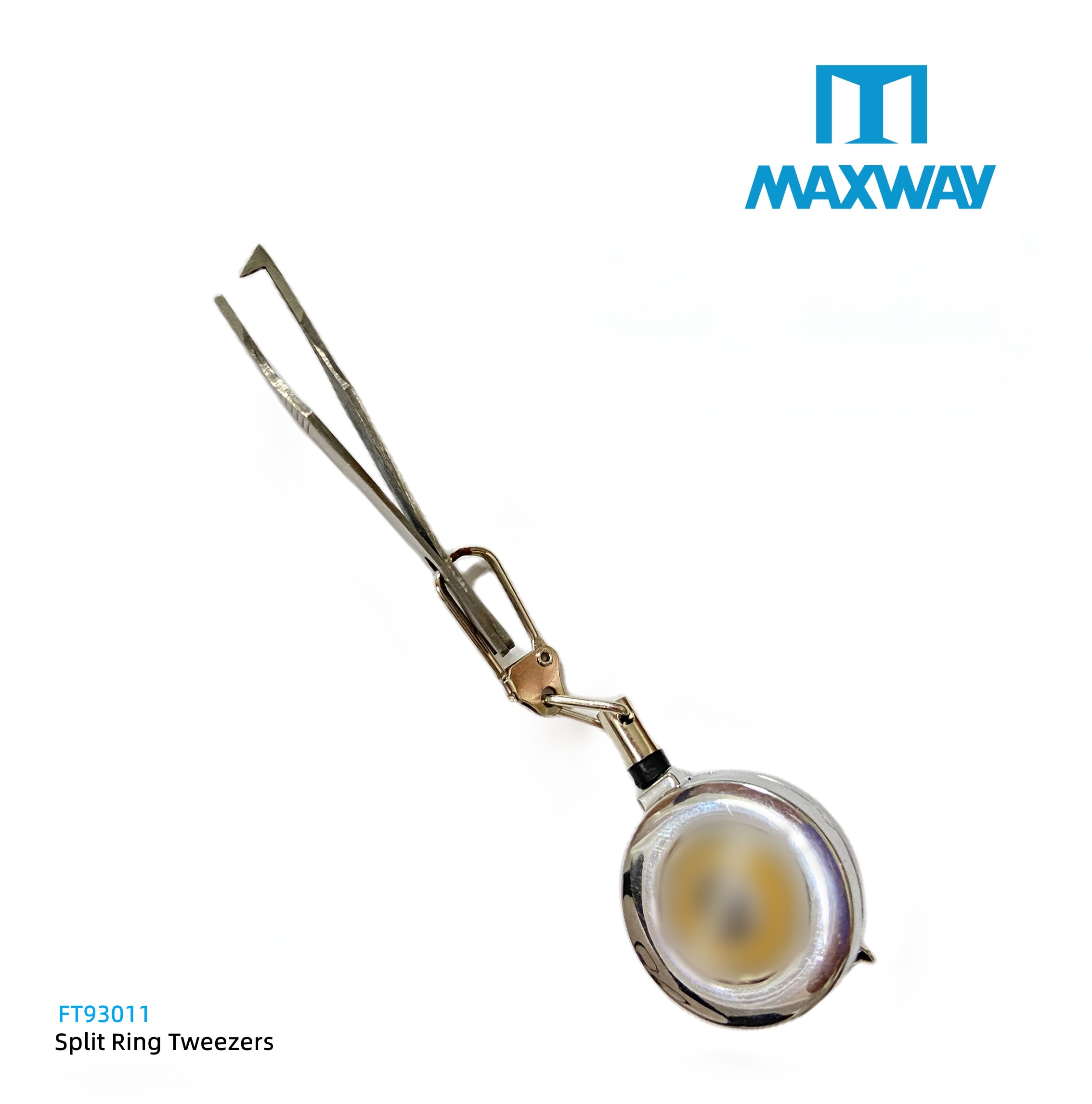 Zinc Alloy Split Ring Tweezers Easy Pull Button Portable Retractable ...